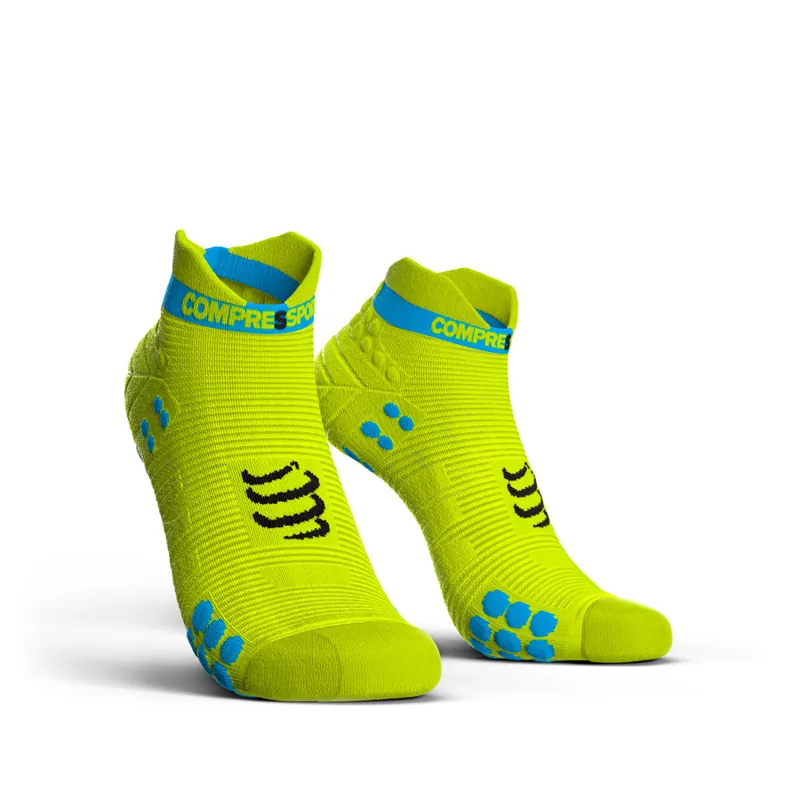 Compressport ProRacing Socks V3.0 Run Low Fluro Yellow t3.