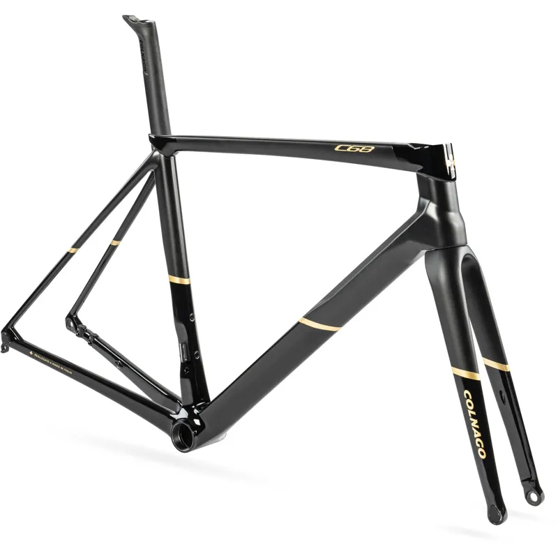 Colnago C68-Ti Disc Carbon Frame Set - Black Gold - Run and Ride